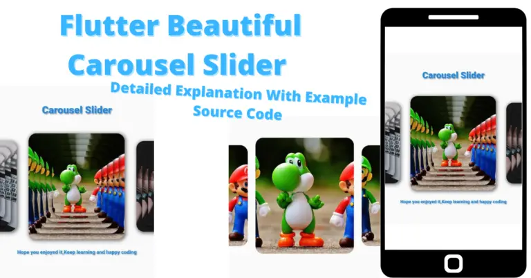 Flutter Carousel Slider Beautiful Customization With Example - Let Me Flutter
