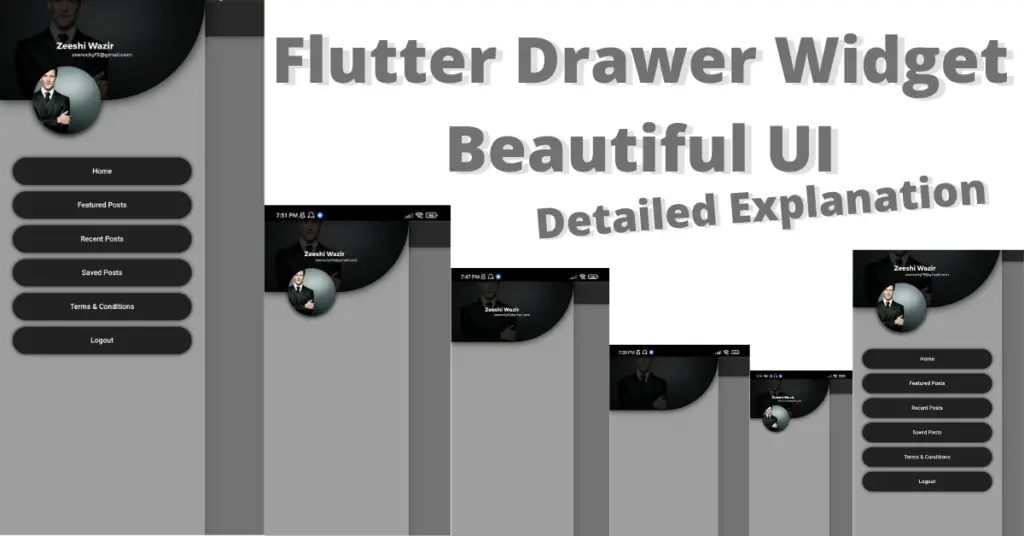 Beautiful Flutter Drawer Widget Customization Explained With Example Let Me Flutter