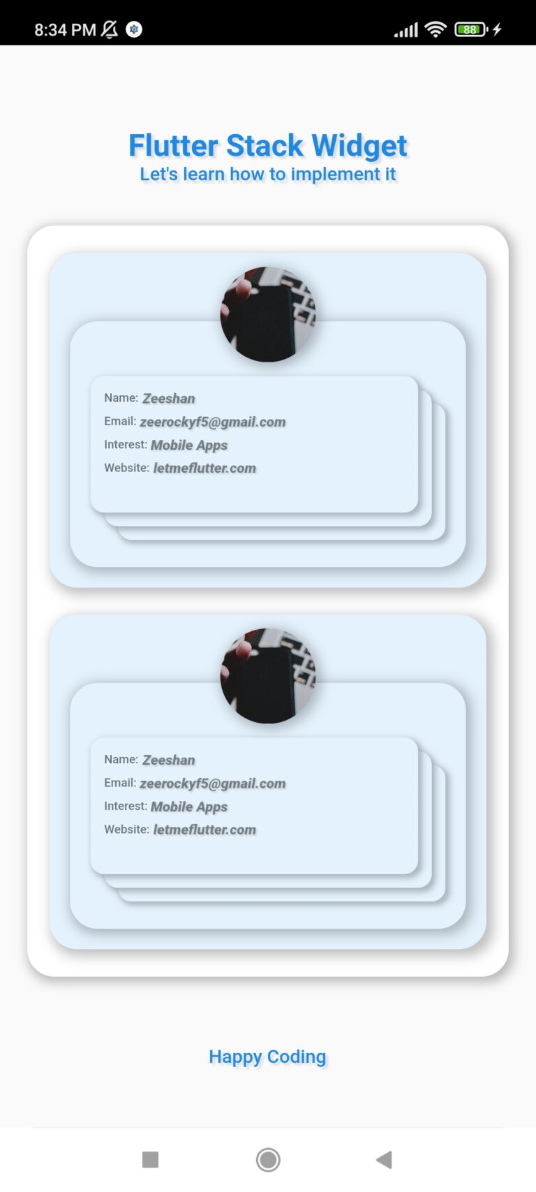 Flutter App Stack Widget Detailed Explanation With Example - Let Me Flutter