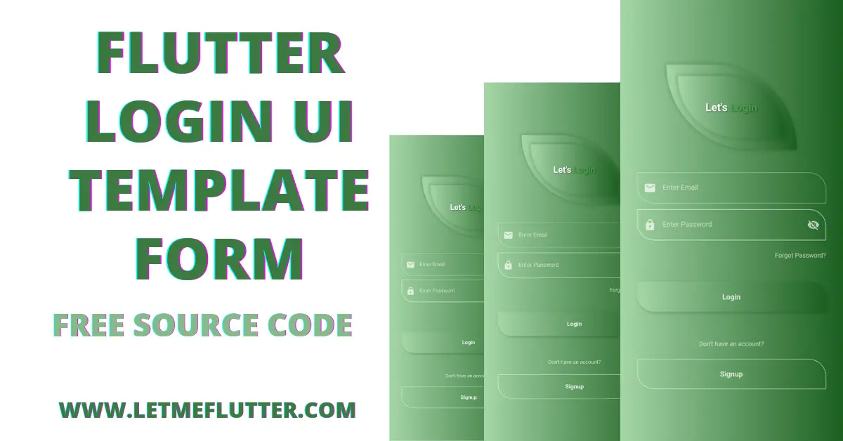 Beautiful Flutter Login UI Form Template - Let Me Flutter
