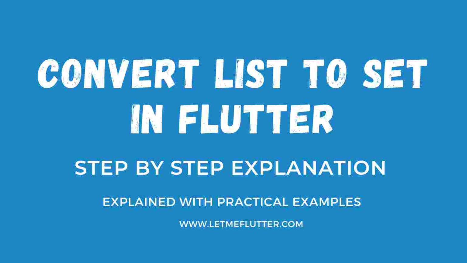 How To Convert List To Set In Flutter Easy Flutter Code Examples