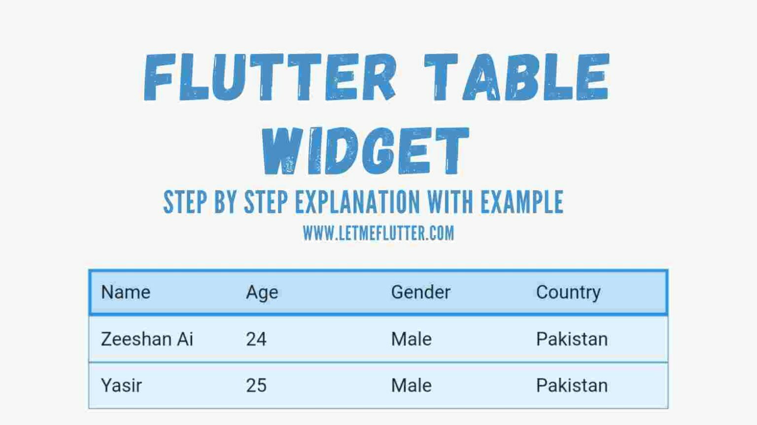 How To Easily Customize Flutter Table Widget - Let Me Flutter