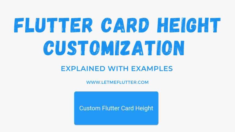 How To Easily Customize Flutter Card Height - Top 2 Methods How To Easily Customize Flutter Card Height - Top 2 Methods