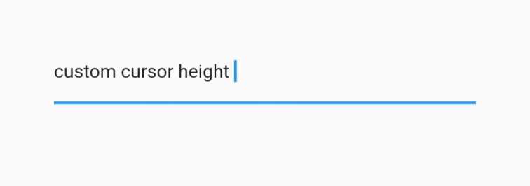 Flutter Textfield Cursor Height