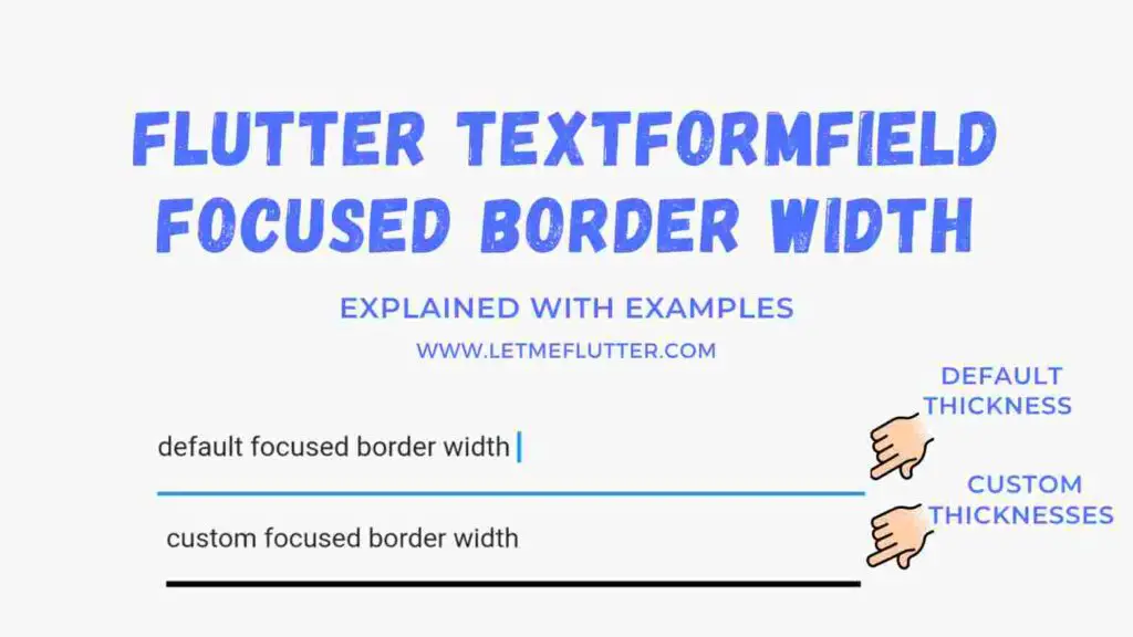 Customized Flutter Textformfield Focused Border Width Source Code ...